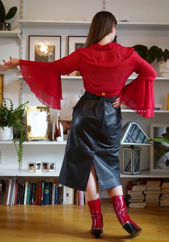 Vintage Vera Mont blouse, 1990's see-through sheer re… - Gem