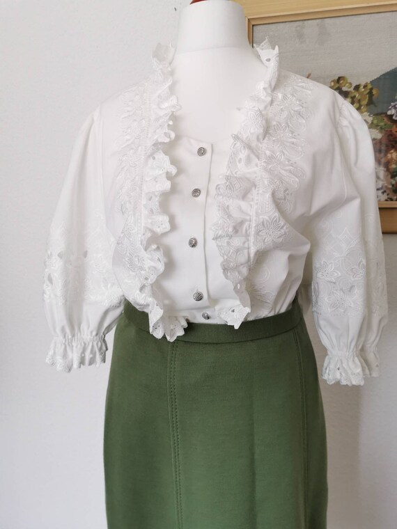 Vintage blouse, 1970's german folklore cotton blouse,… - Gem