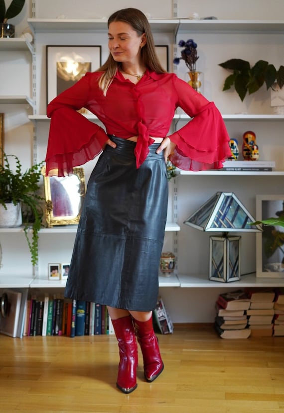 Vintage Vera Mont blouse, 1990's see-through sheer re… - Gem