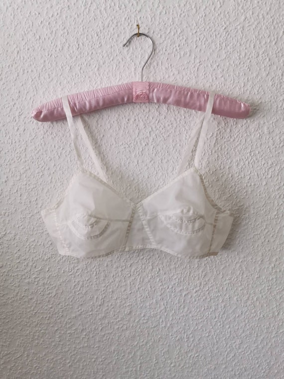 Vintage bra, 1960's Triumph bullet bra white see-thro… - Gem