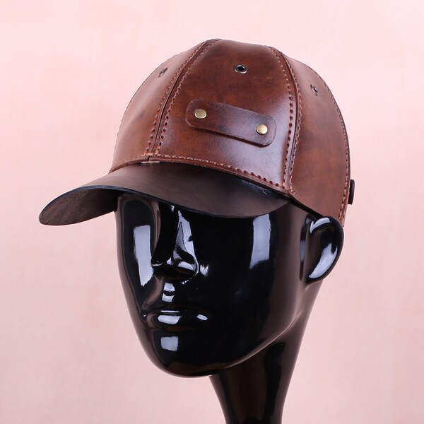 Leather Baseball Cap - Etsy