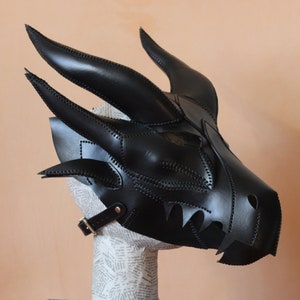 Leather Full Face Dragon Mask - Etsy