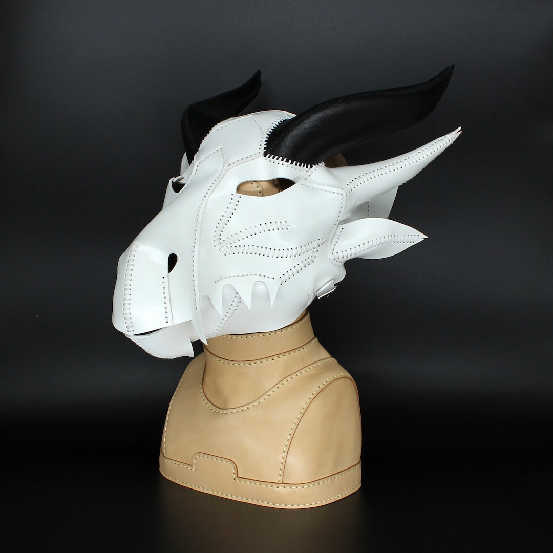 Leather Full Face Dragon Mask - Etsy