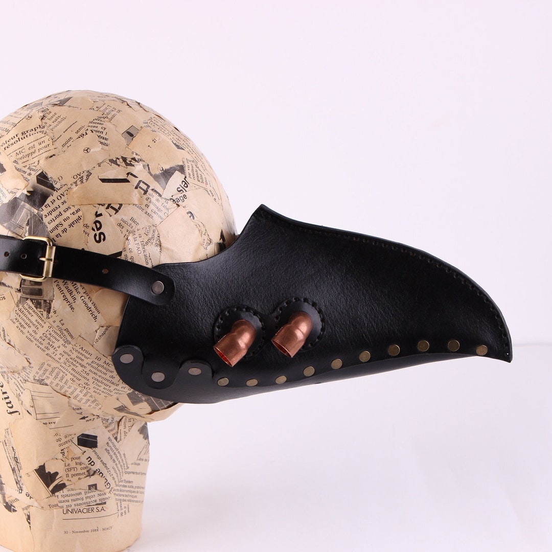 Plague Doctor Leather Mask, Steampunk Post Apocalyptic Mask, Halloween ...