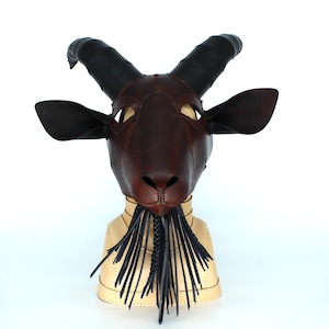 Baphomet Goat Leather Mask - Etsy