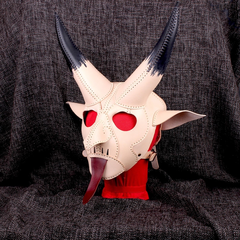 Krampus hand crafted mask Devil mask Demon mask Christmas | Etsy