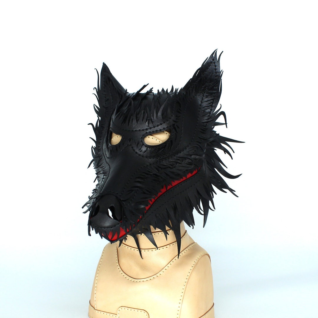 Leather Werewolf Mask, Wolf Mask, Dog Mask - Etsy
