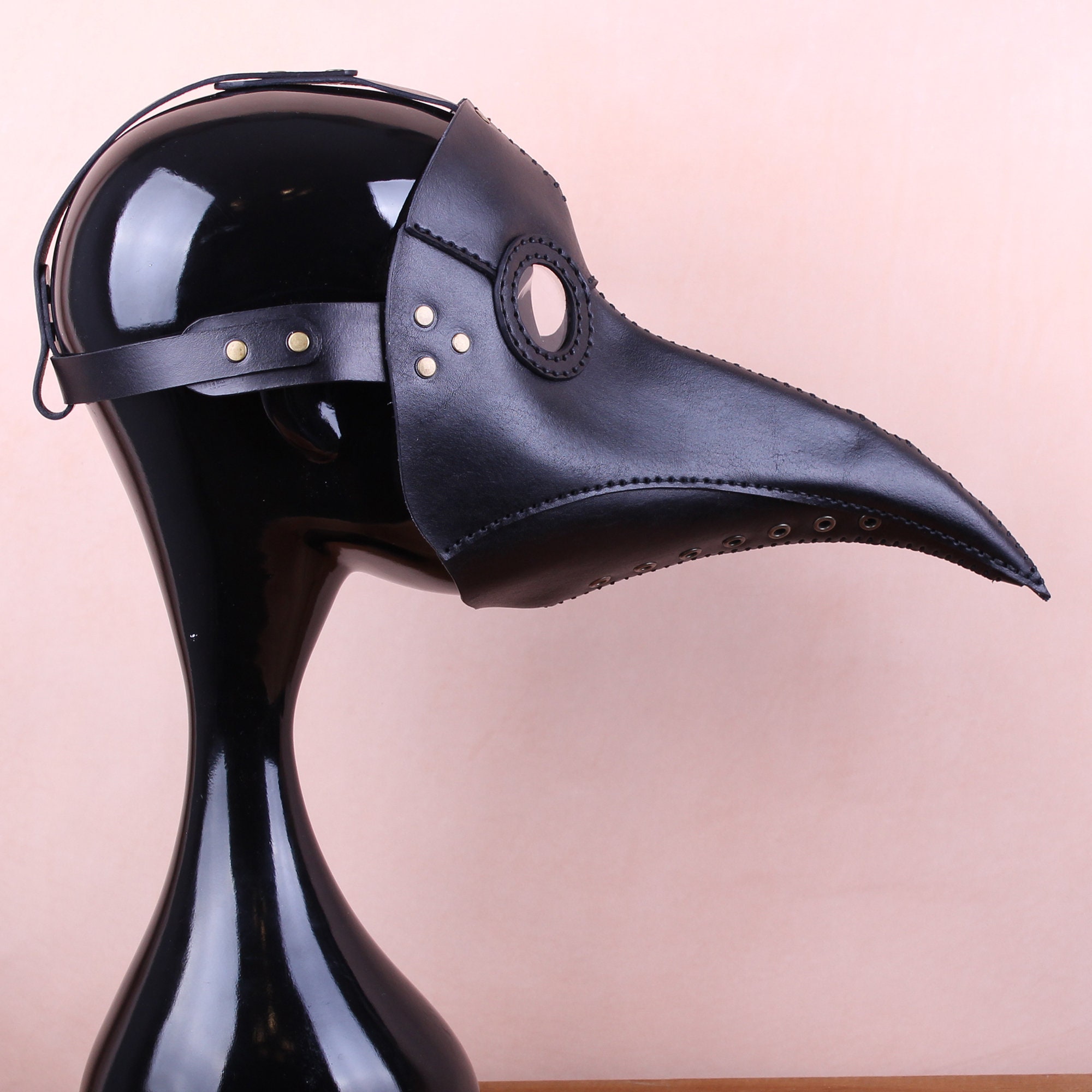 Long Plague Doctor Leather Mask Steampunk Post Apocalyptic | Etsy
