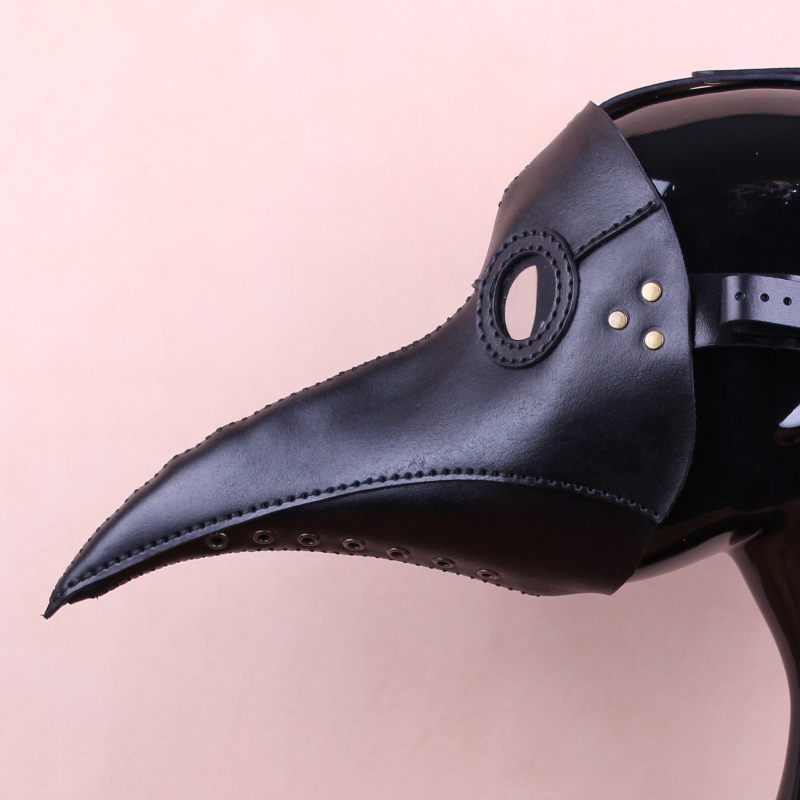 Long Plague Doctor Leather Mask Steampunk Post Apocalyptic | Etsy