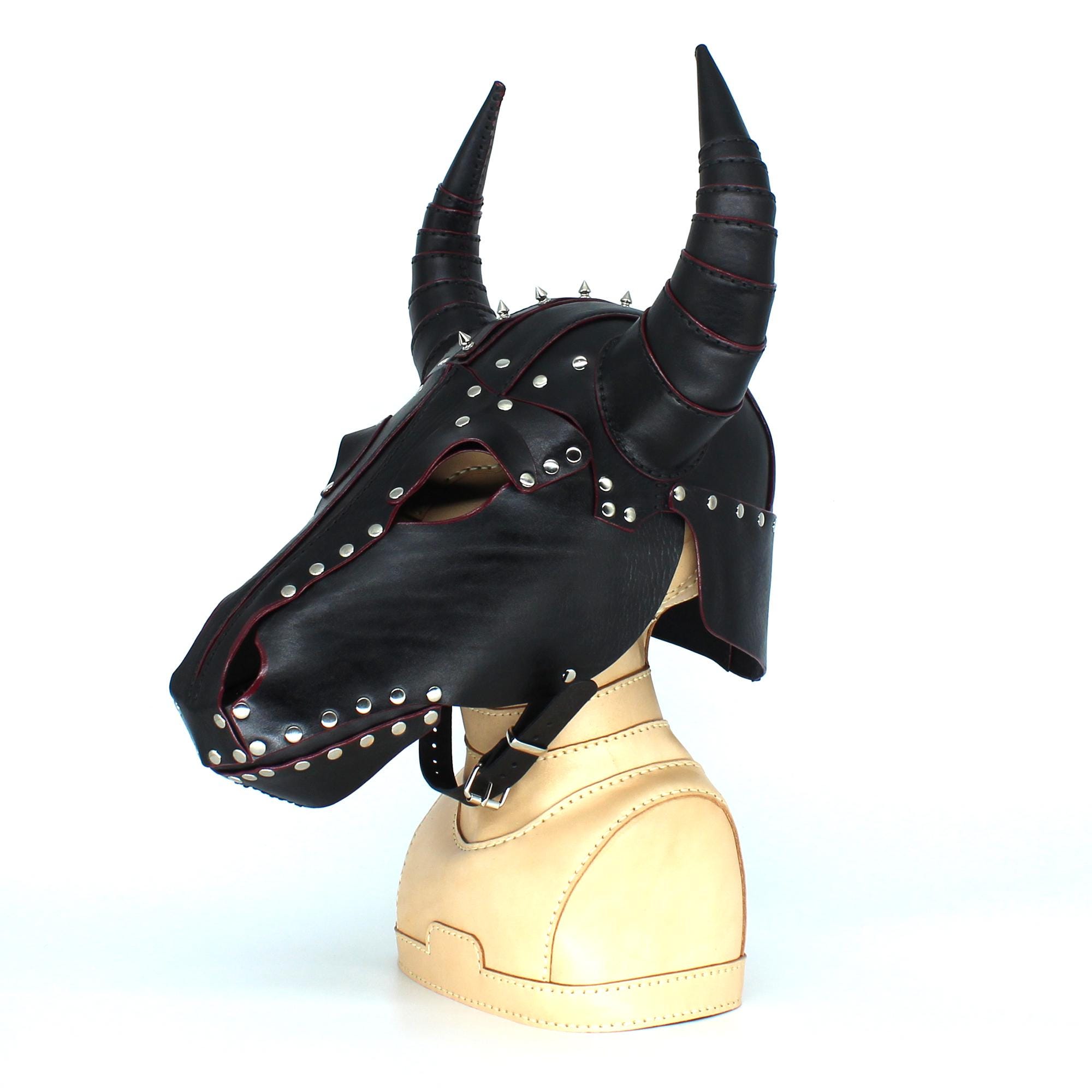 Minotaur Mask, Bull Leather Mask - Etsy