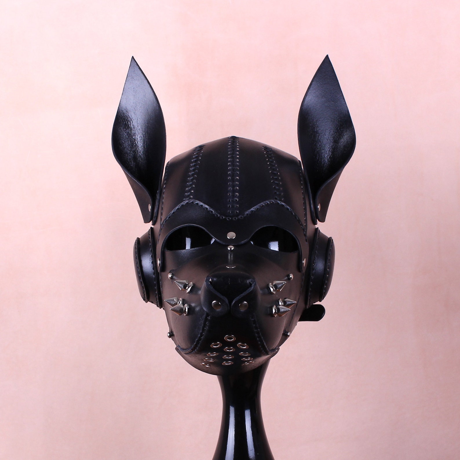 Leather Dog Mask Puppy Play Hood - Etsy