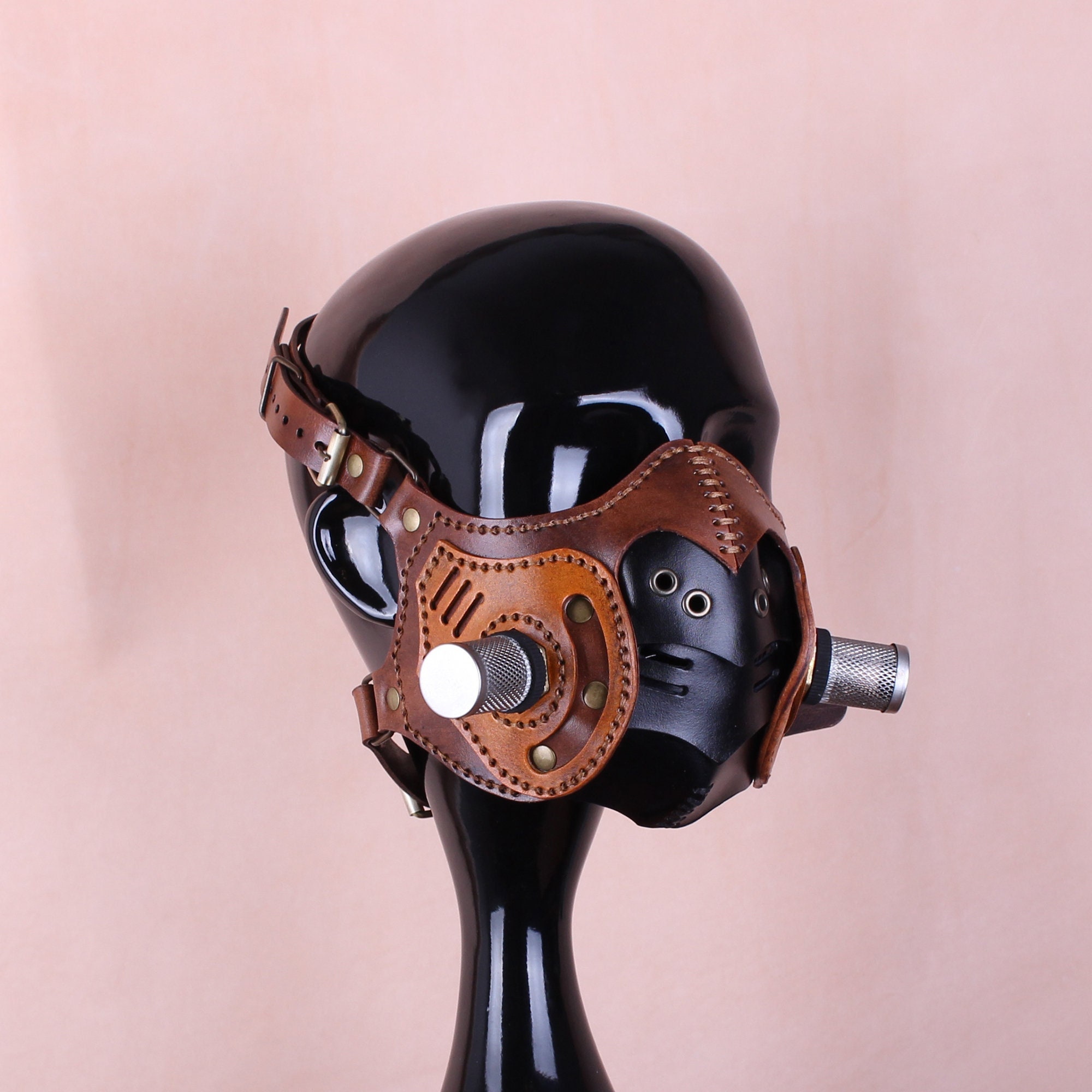 Leather Mask Steampunk Gas Mask Steampunk Mask Motorcycle - Etsy