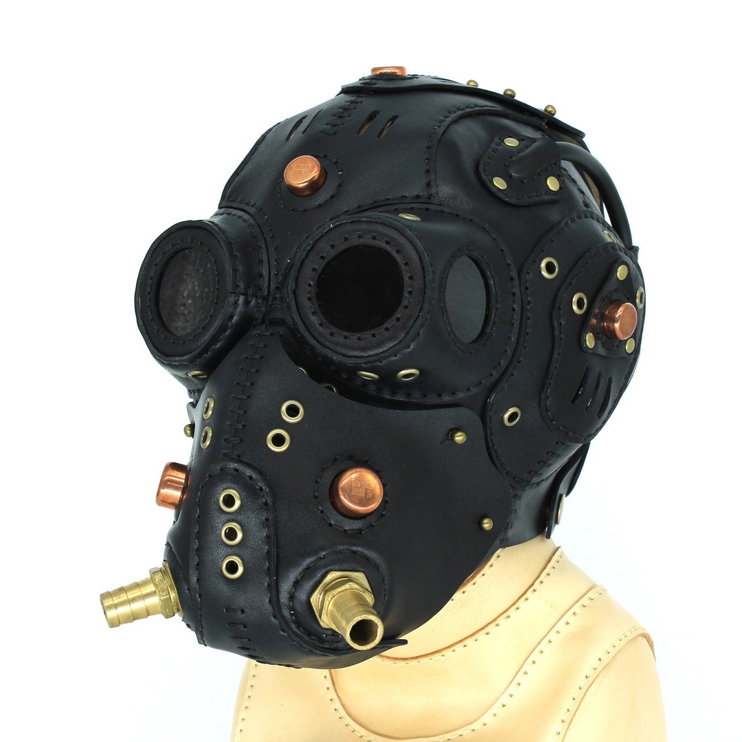 Black Leather Steampunk Mask, Steampunk Armor - Etsy