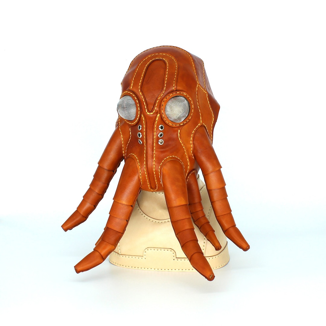 Leather Cthulhu Mask, Octopus Mask - Etsy