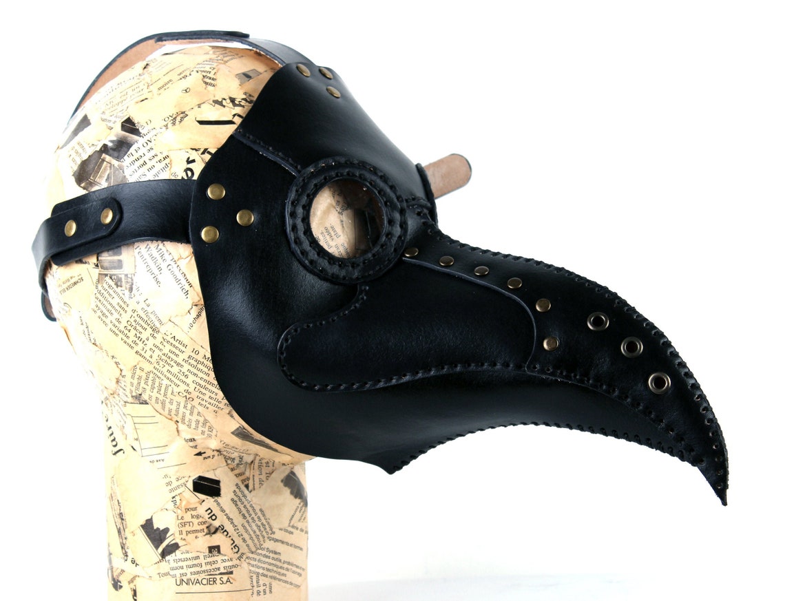 Plague Doctor Leather Mask Steampunk Post Apocalyptic Mask | Etsy