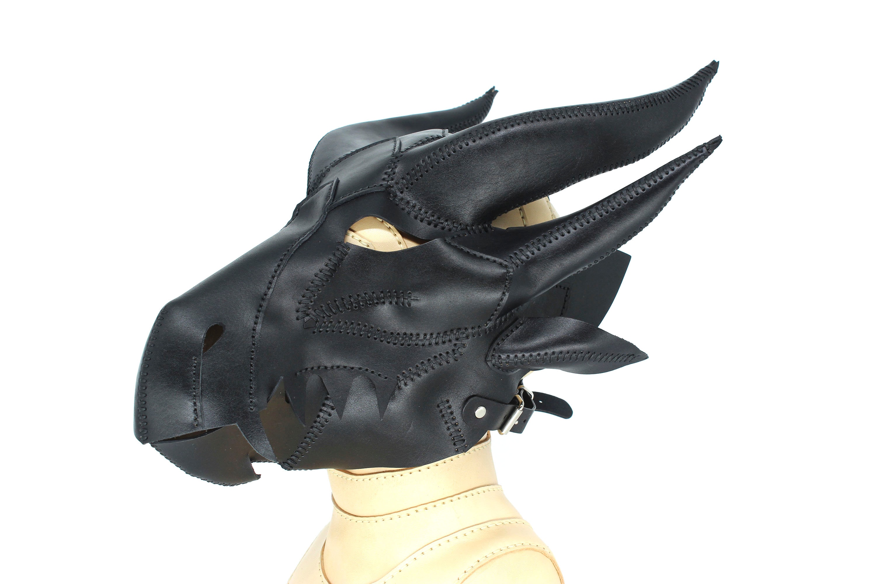 Leather Full Face Dragon Mask - Etsy