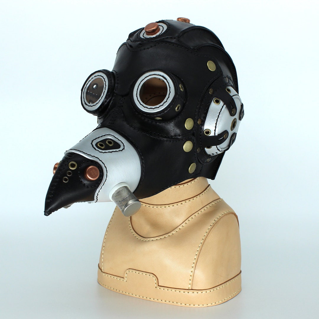 Steampunk Mask, Leather Armor, Biker Helmet - Etsy