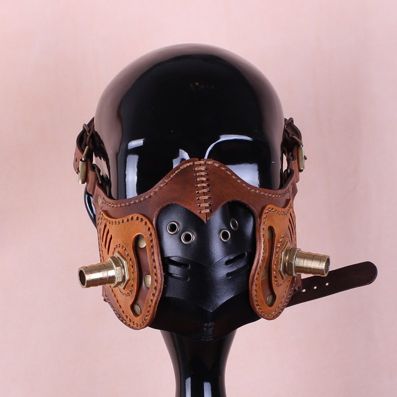 Leather Mask Steampunk Gas Mask Steampunk Mask Motorcycle - Etsy