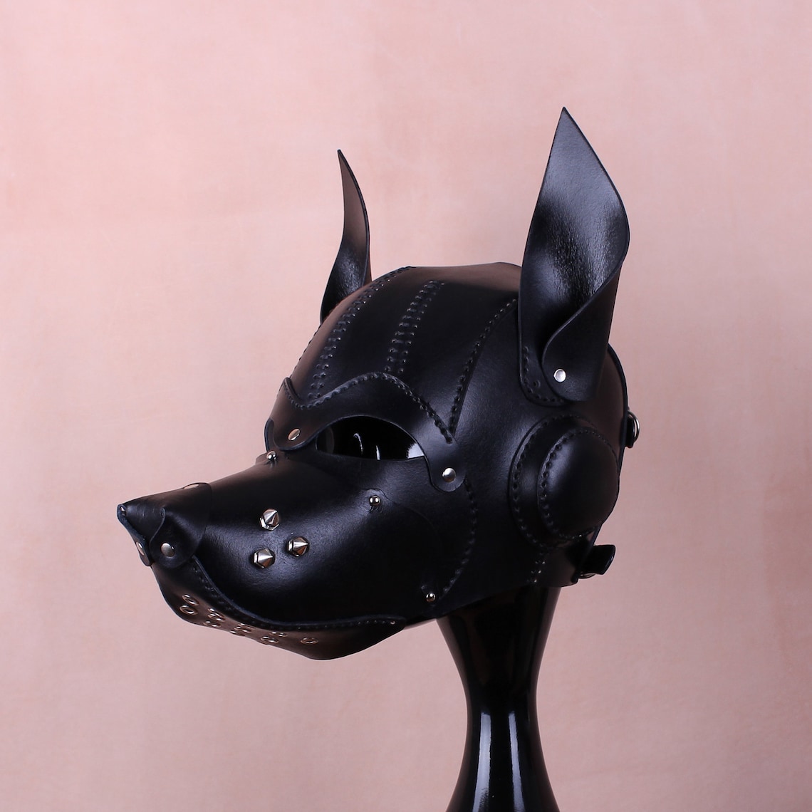 Leather Dog Mask Puppy Play Hood - Etsy