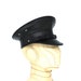 Leather Officer Peaked Cap, Army Commander Hat, Visor Cortical Military ...