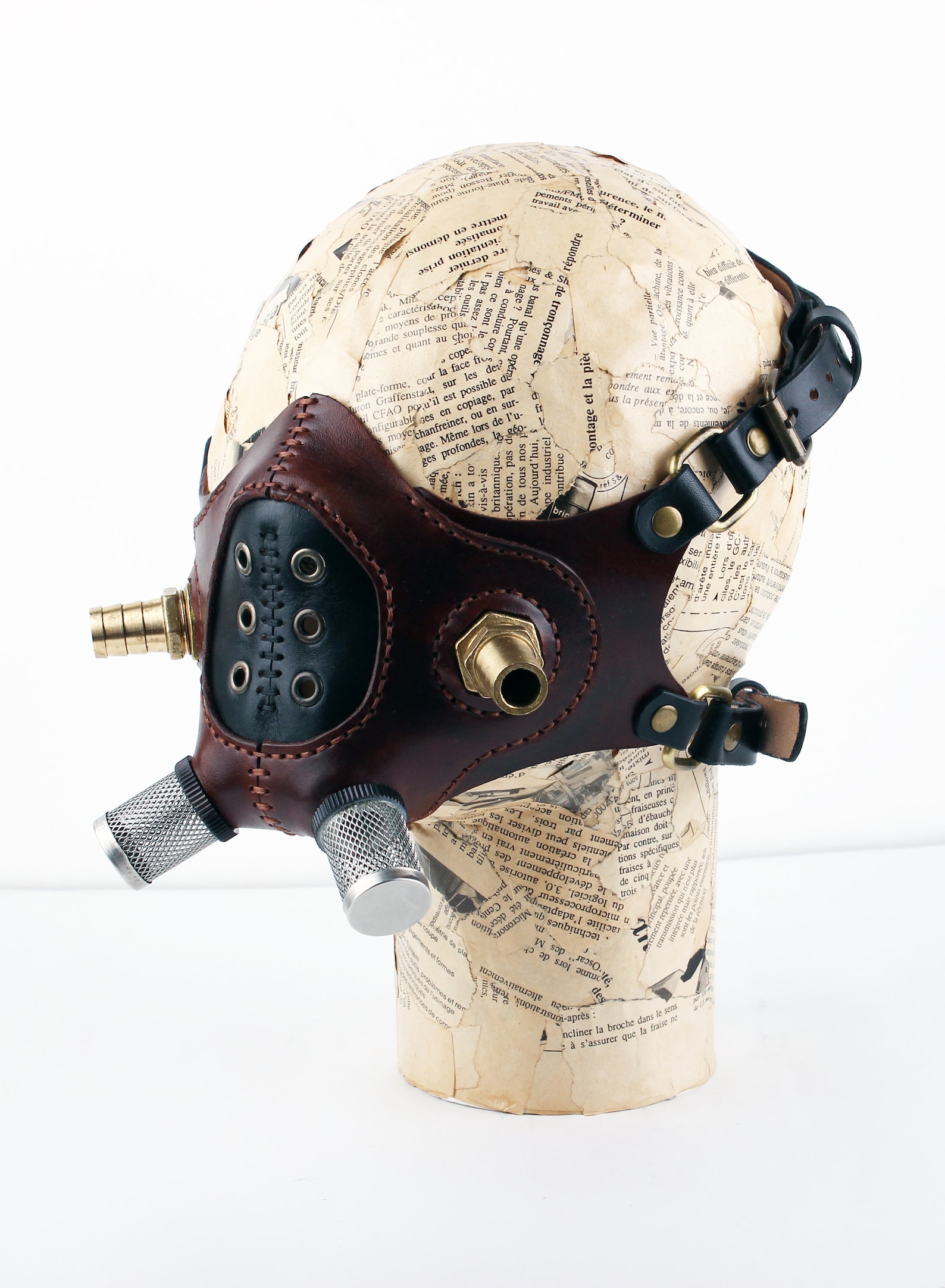 Steampunk Post Apocalyptic Mask Motorcycle Leather Mask | Etsy UK