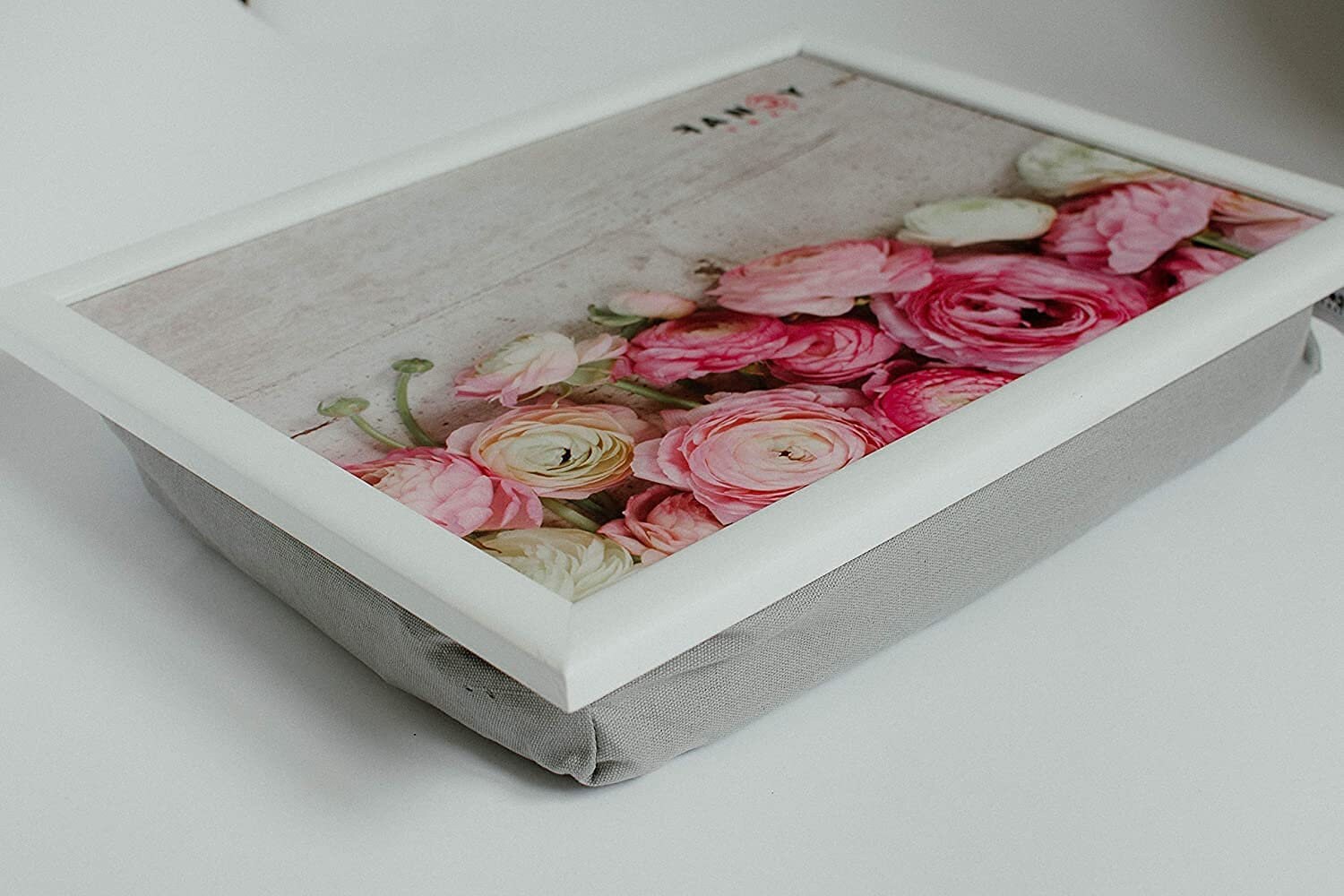 Fancy Wooden Lap Trays Bean Bag Lap Tray Gift for Women Cushioned Lap ...