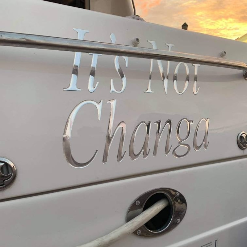 Boat Name 3d Decal - Etsy