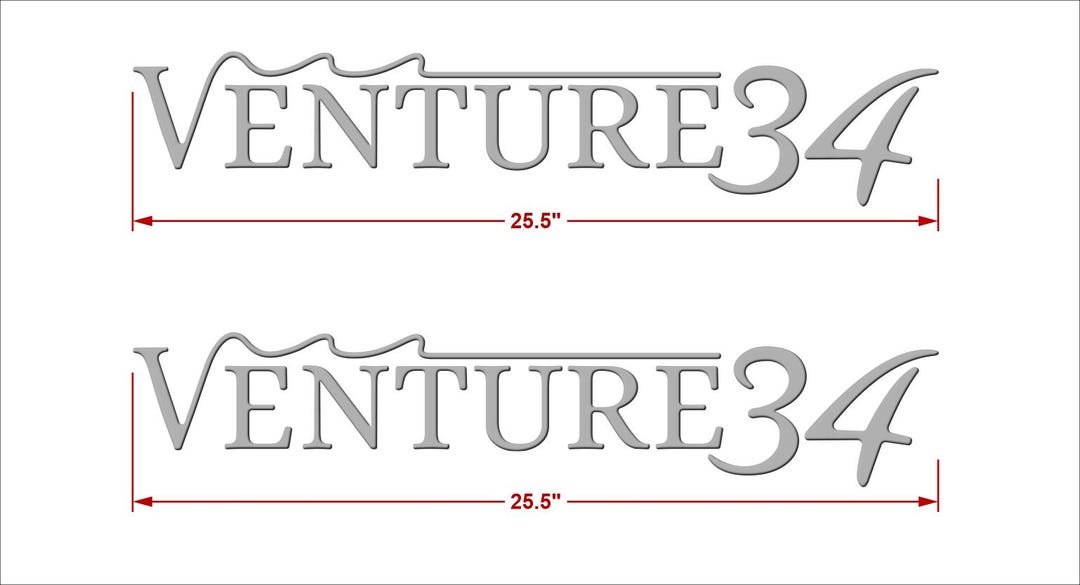 Venture 39 34 Emblem Domed Decals Stickers (set of Two) - Etsy