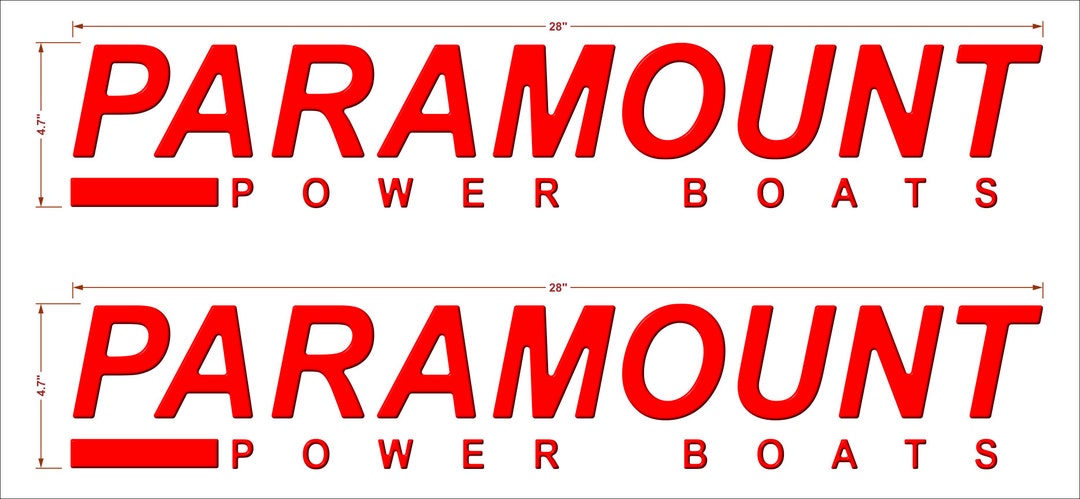 Paramount Boat Emblems Domed Boat Decals Stickers set - Etsy