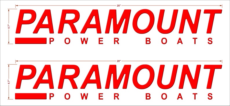 Paramount Boat Emblems Domed Boat Decals Stickers (set) - Etsy