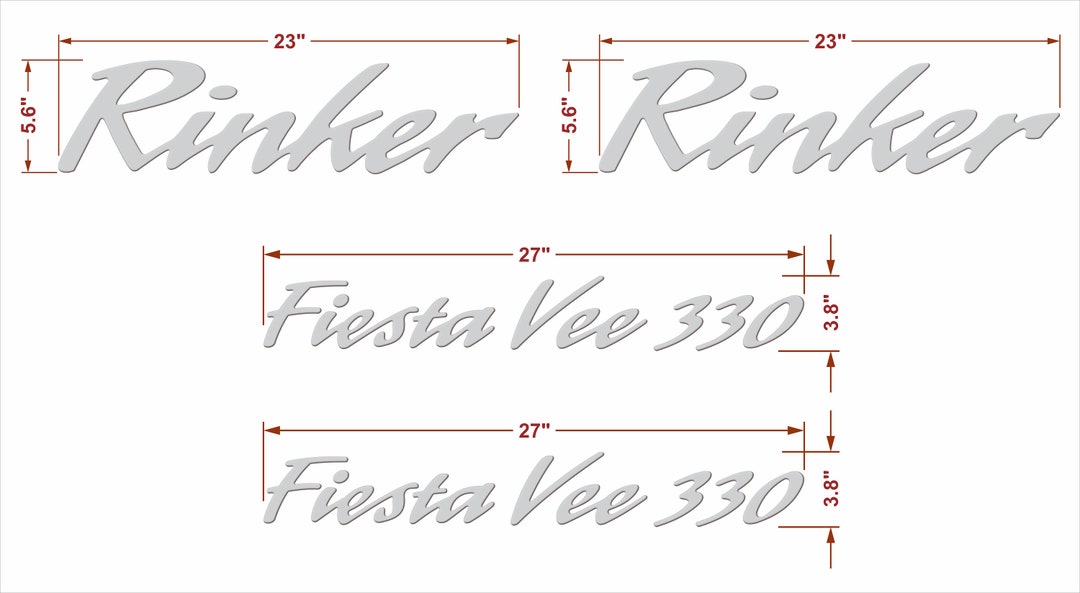 Rinker Fiesta Vee 330 Emblem Domed Decals Stickers (set) - Etsy