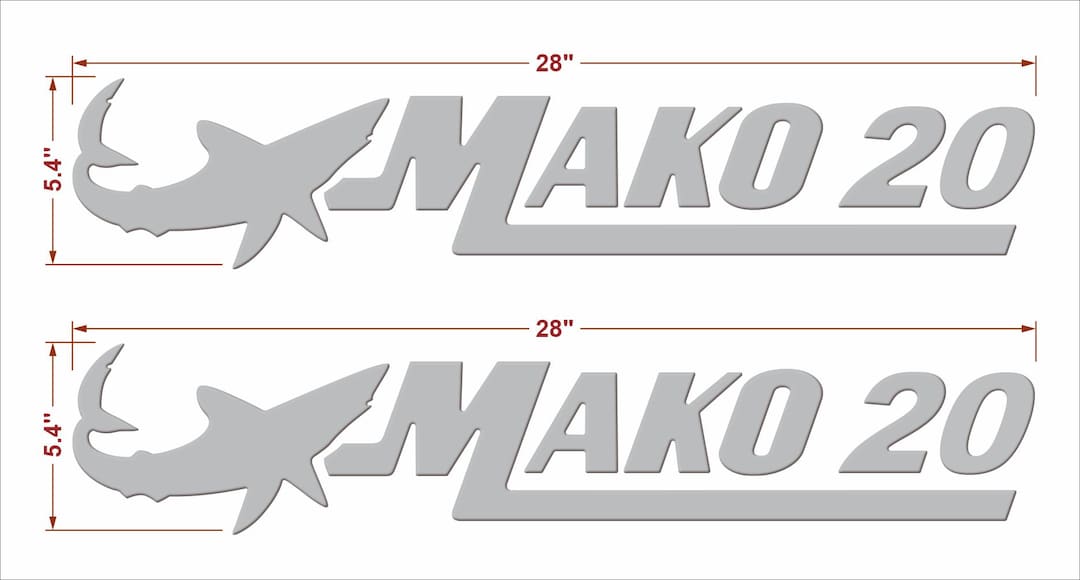 Mako 20 Boat Emblem Domed Decals Stickers (set) - Etsy