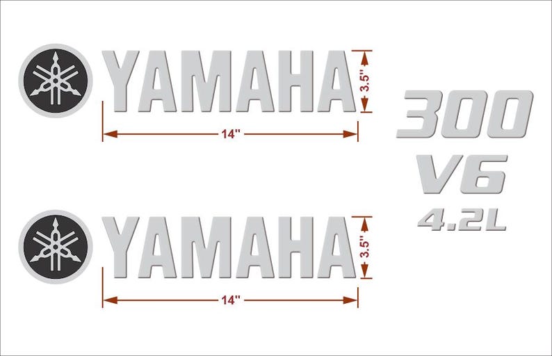 Yamaha V6 4.2 Emblem Domed Decals Stickers (set of Two) - Etsy