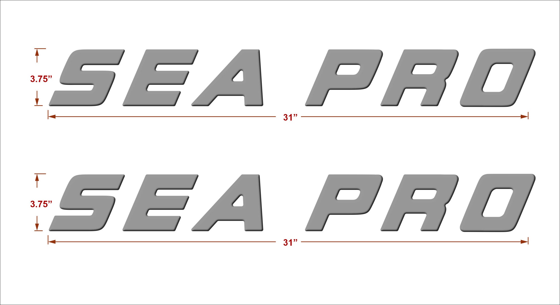 Sea Pro Boat Emblem Domed Boat Decals Stickers (set) - Etsy