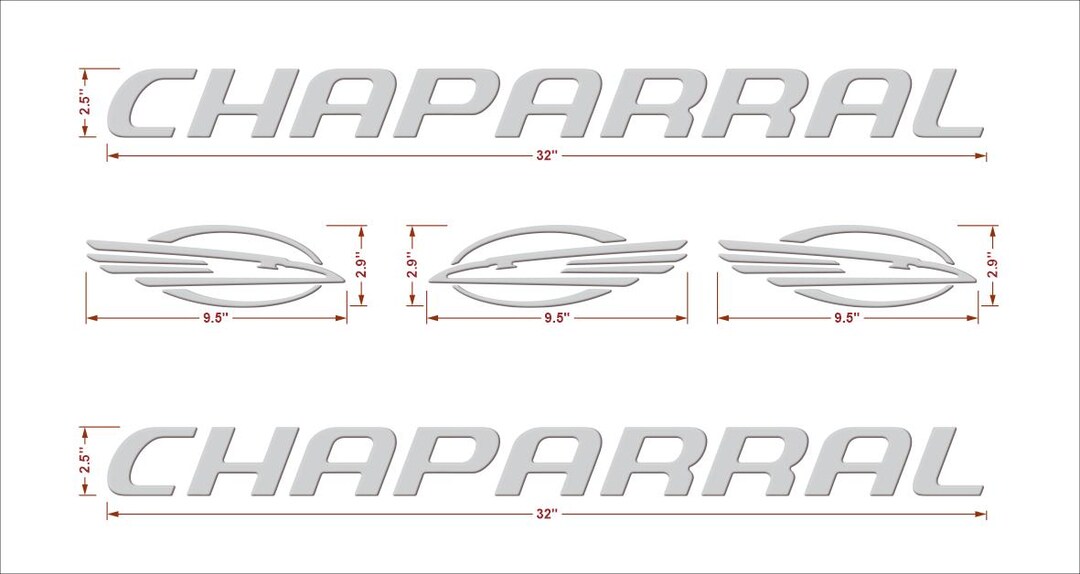 Chaparral Boat Emblem 32 Domed Decals Stickers set of Two - Etsy