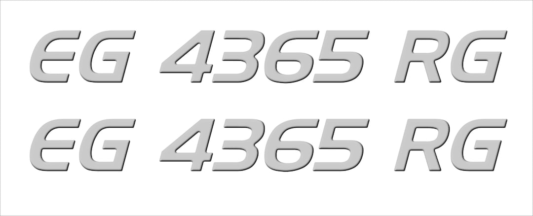 Regulator Font Boat Registration Numbers Decals Domed Stickers (set) - Etsy