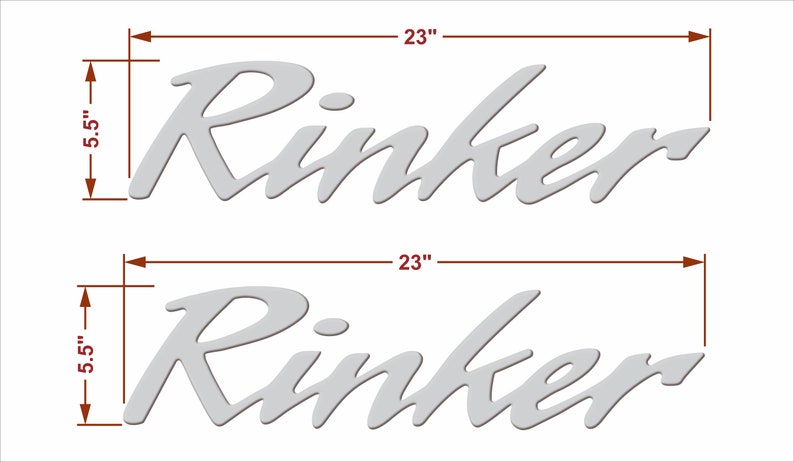 Rinker 23" Boat Emblems Domed Boat Decals Stickers (set) - Etsy