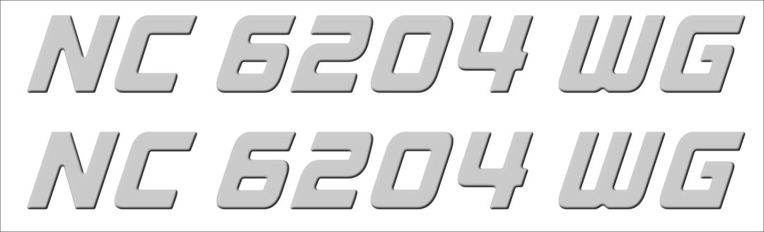 Sea Pro Font Boat Registration Numbers Decals Domed Stickers (set) - Etsy