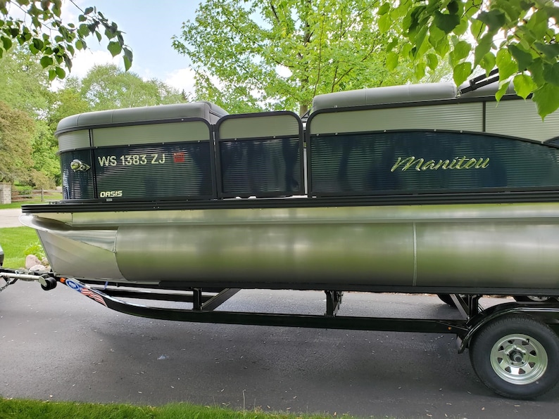 Pontoon Boat Decal Registration Number Domed (set) Stickers - Etsy
