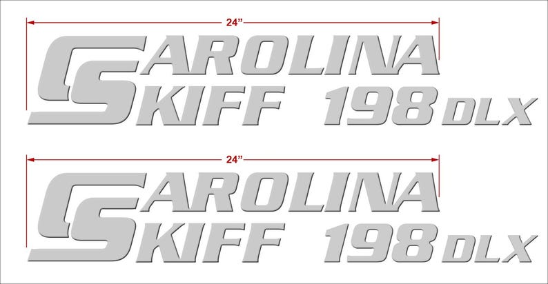 Carolina Skiff Domed Decals Stickers (set) - Etsy