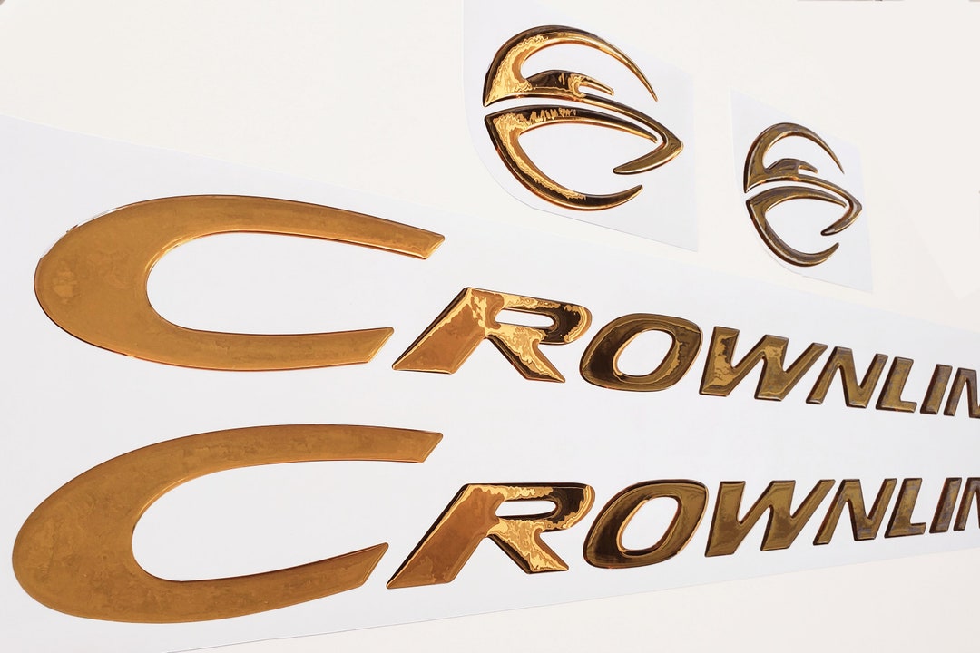 Crownline Boat Emblem Domed Boat Decals Stickers (set of Two) - Etsy
