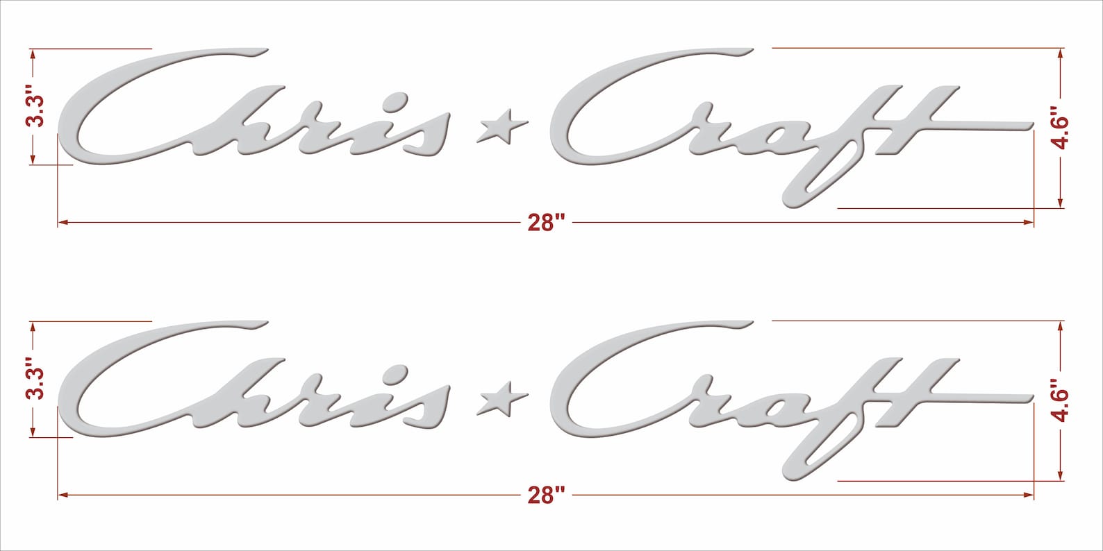 Chris Craft Boat Emblems 28 Domed Decals set - Etsy