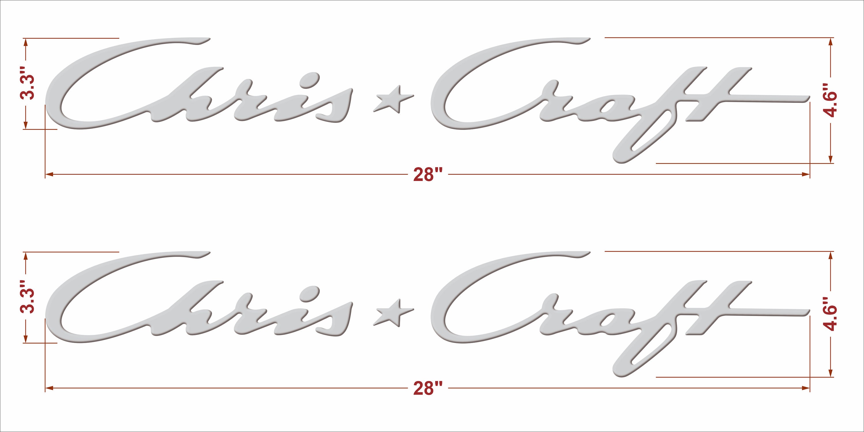 Chris Craft Boat Emblems 28 Domed Decals set - Etsy