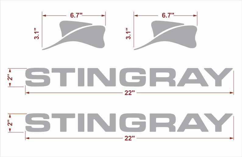 Stingray Boat Emblems Chrome Domed Decals Stickers set - Etsy