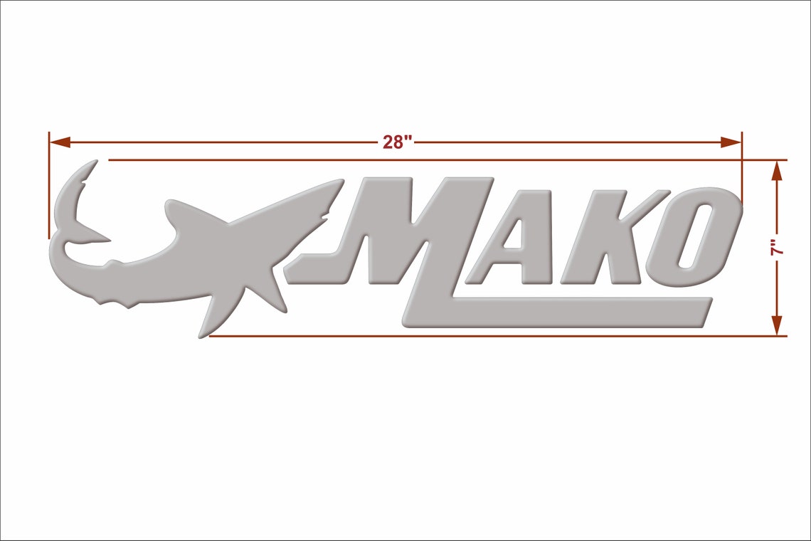 Mako Boat Emblem 28" Domed Decals Stickers (set) - Etsy