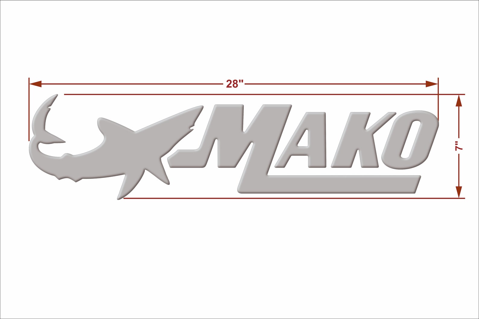 Mako Boat Emblem 28" Domed Decals Stickers (set) - Etsy