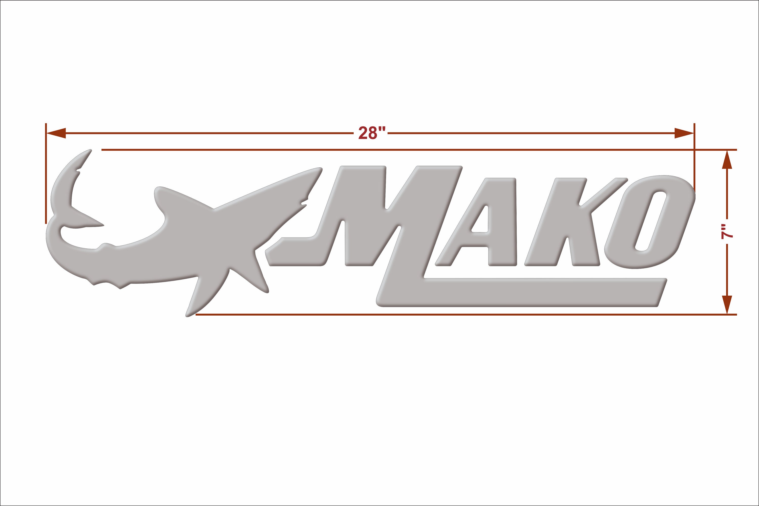 Mako Boat Emblem 28 Domed Decals Stickers set | Etsy