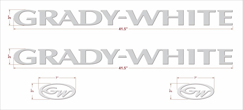 Grady White Boat Emblem Domed Decals Stickers (set of Two) - Etsy