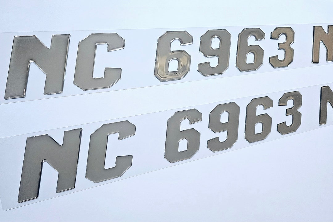 Pathfinder Font Boat Registration Numbers Decals Domed Stickers (set of ...