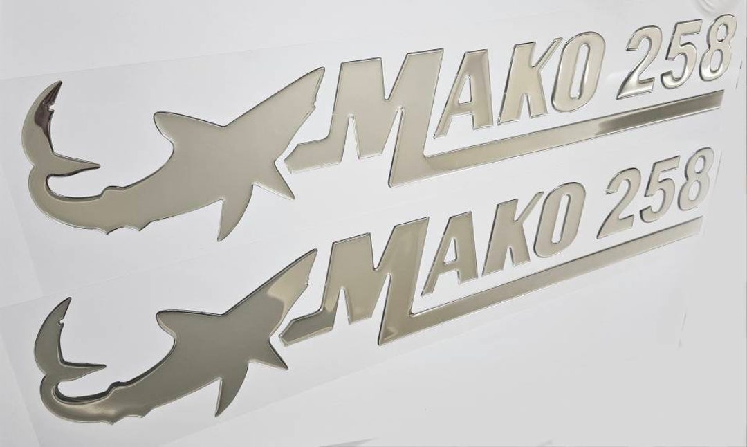 Mako 258 Boat Emblem Domed Decals Stickers (set) - Etsy